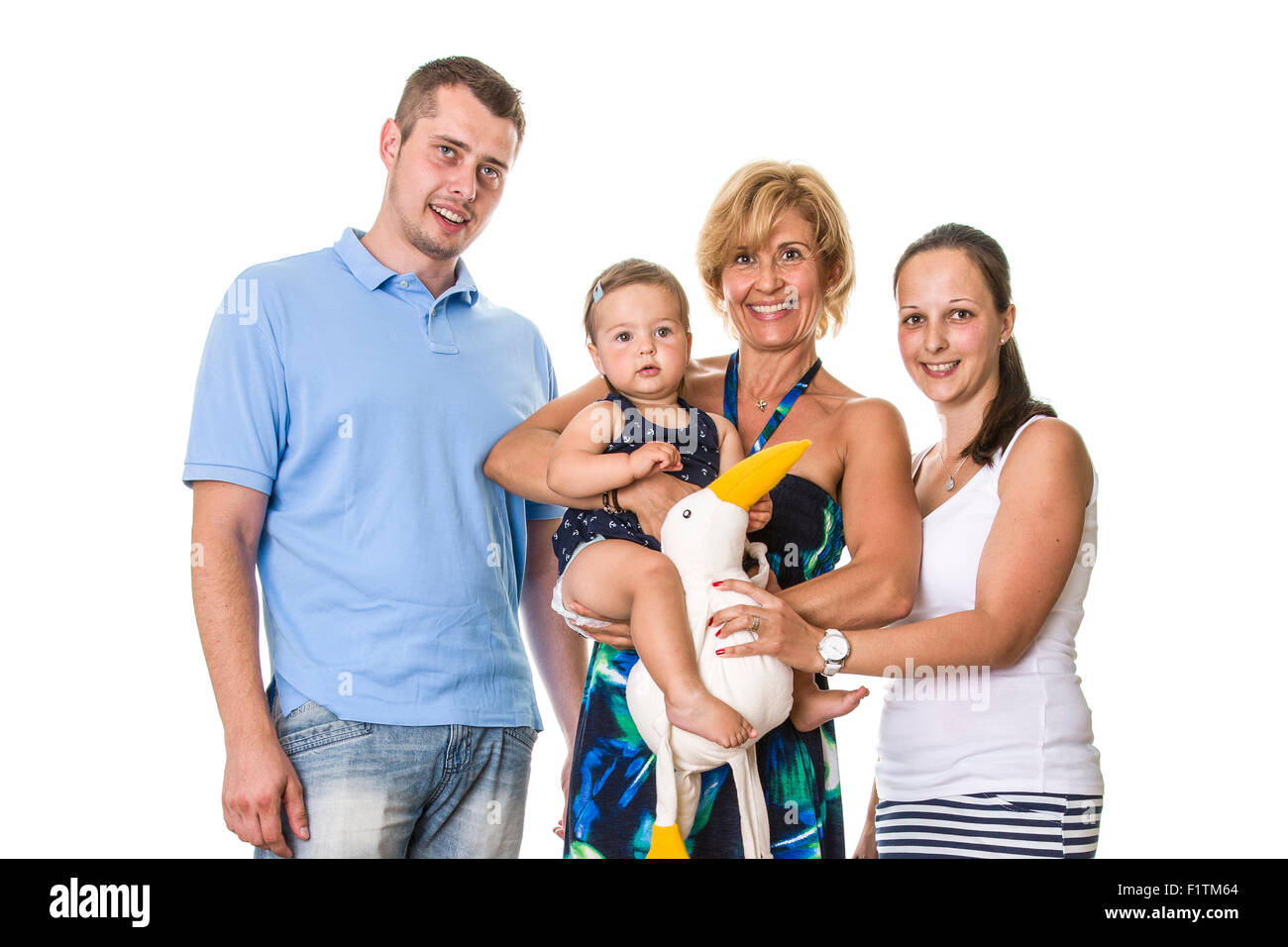 Happy family with child Stock Photo - Alamy