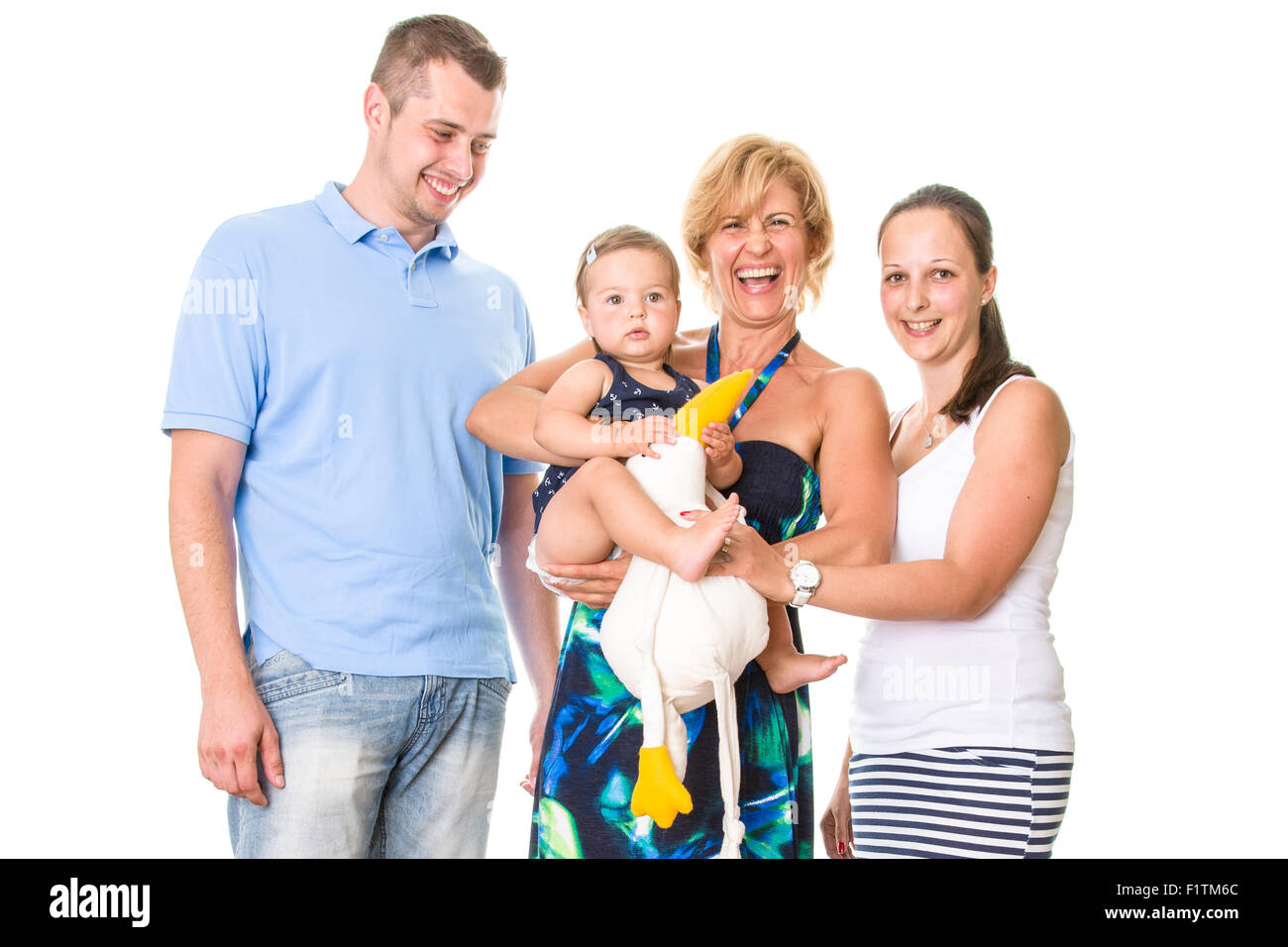 Happy family with child Stock Photo - Alamy