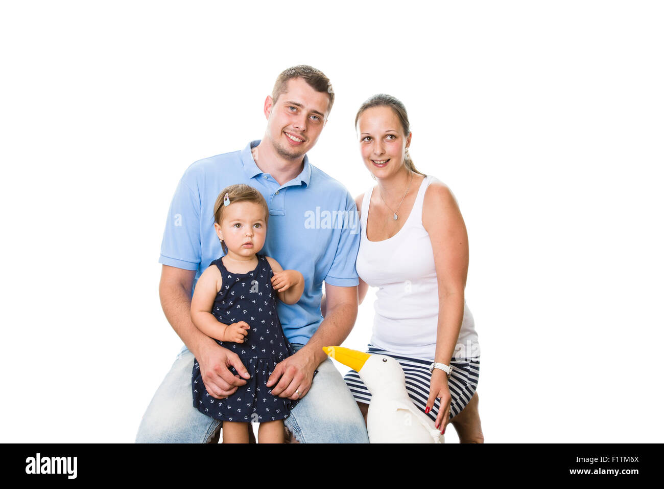 Happy family with child Stock Photo - Alamy