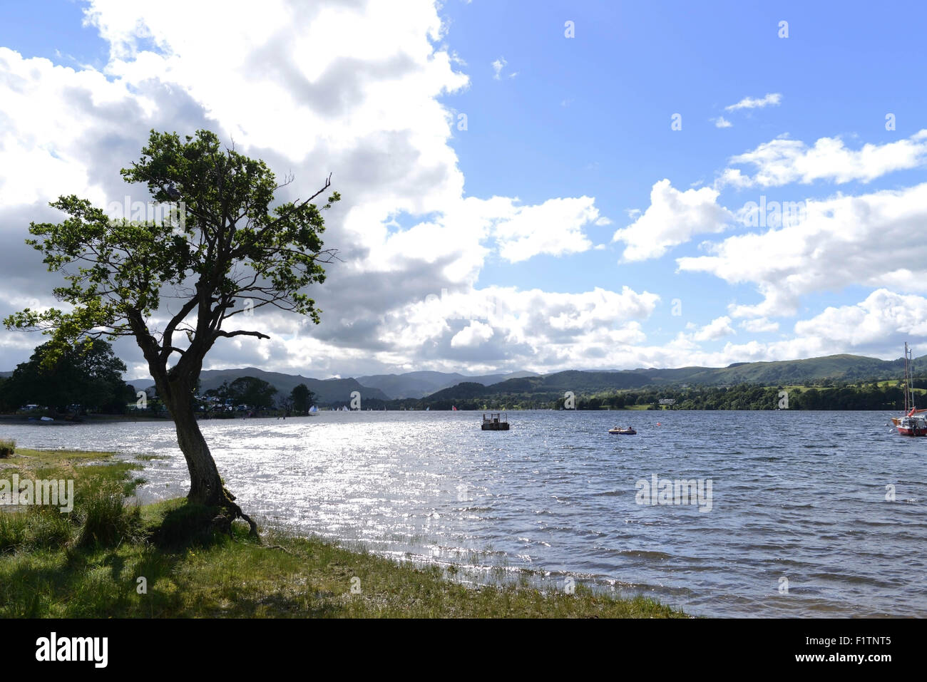 A STUNNING VIEW OF ULLSWATER LOOKING OUT OVER THE LAKE, CUMBRIA Stock ...