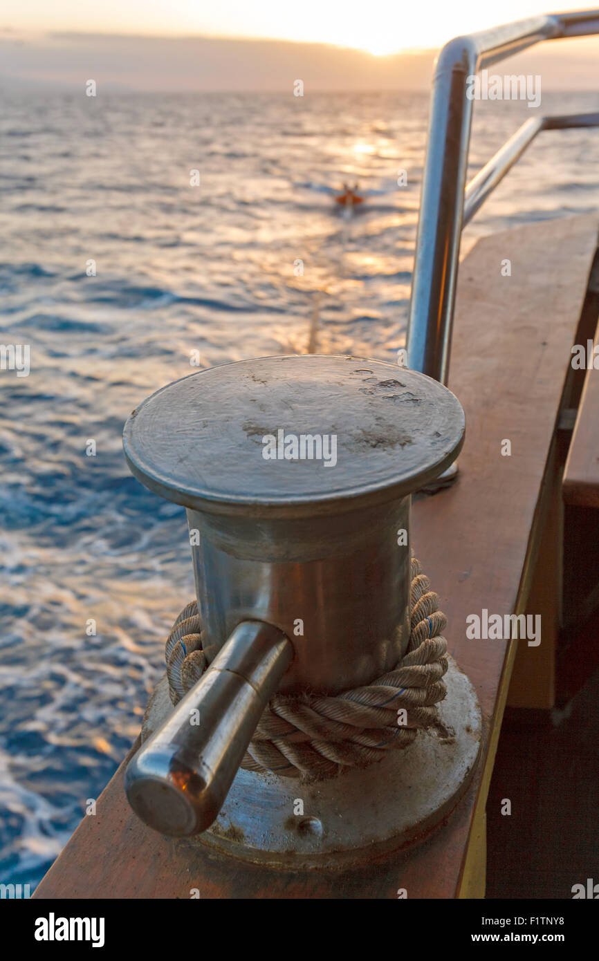Sailing Boat Rigs with Ocean Landscape at Sunset Stock Photo - Alamy