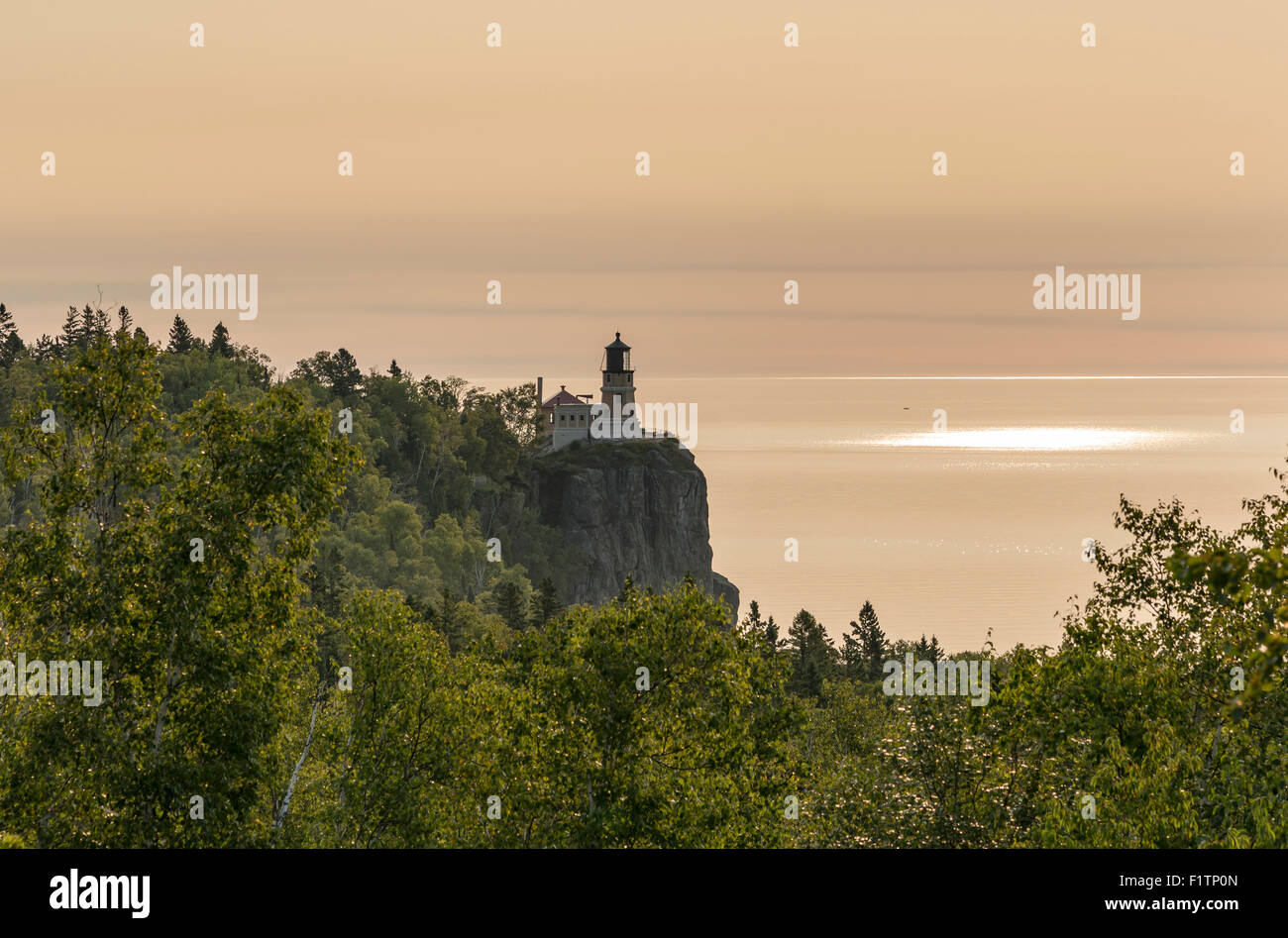Split Rock Lighthouse and Lake Superior Stock Photo - Alamy
