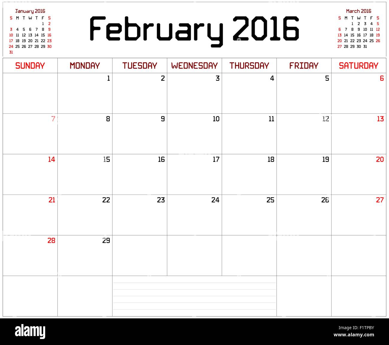 Calendar 2016 wall Stock Vector Images - Alamy