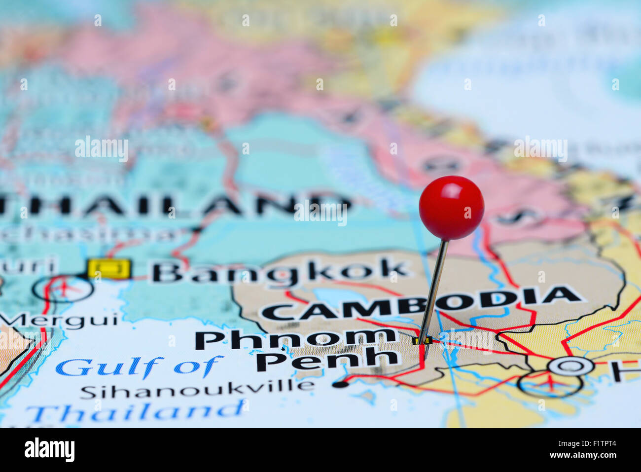 Phnom penh map hi-res stock photography and images - Alamy
