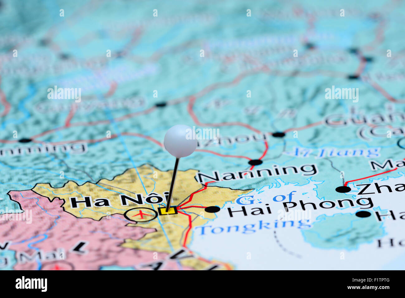 Vietnam map hanoi hi-res stock photography and images - Alamy