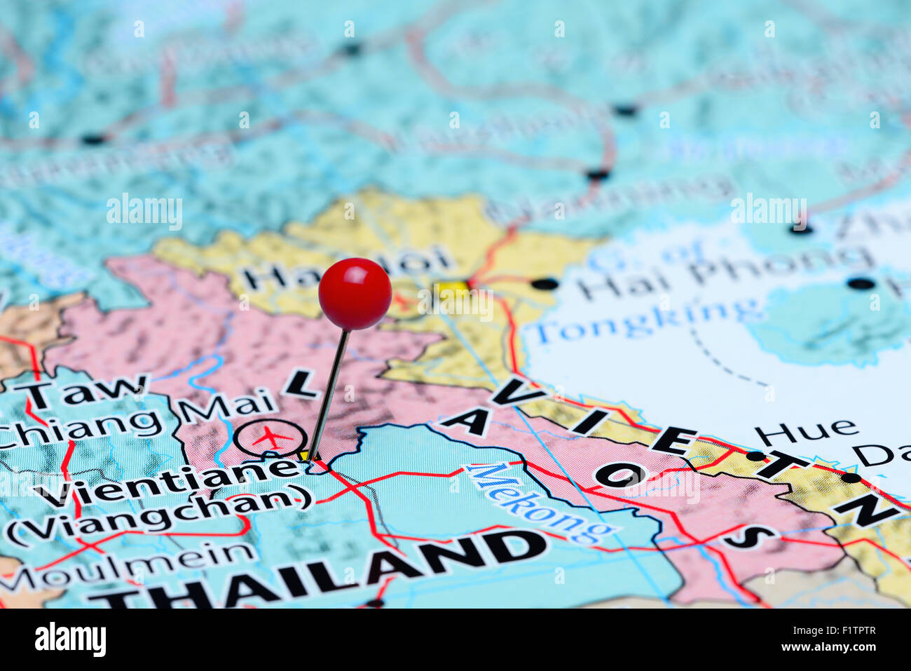 Map of vientiane laos hi-res stock photography and images - Alamy