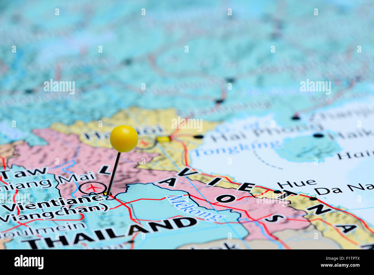 Map of vientiane hi-res stock photography and images - Alamy