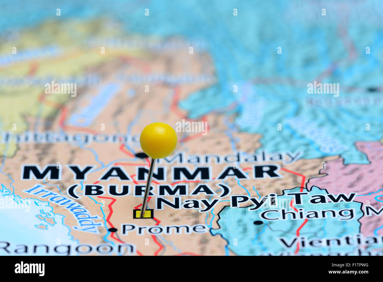 Naypyidaw map hi-res stock photography and images - Alamy