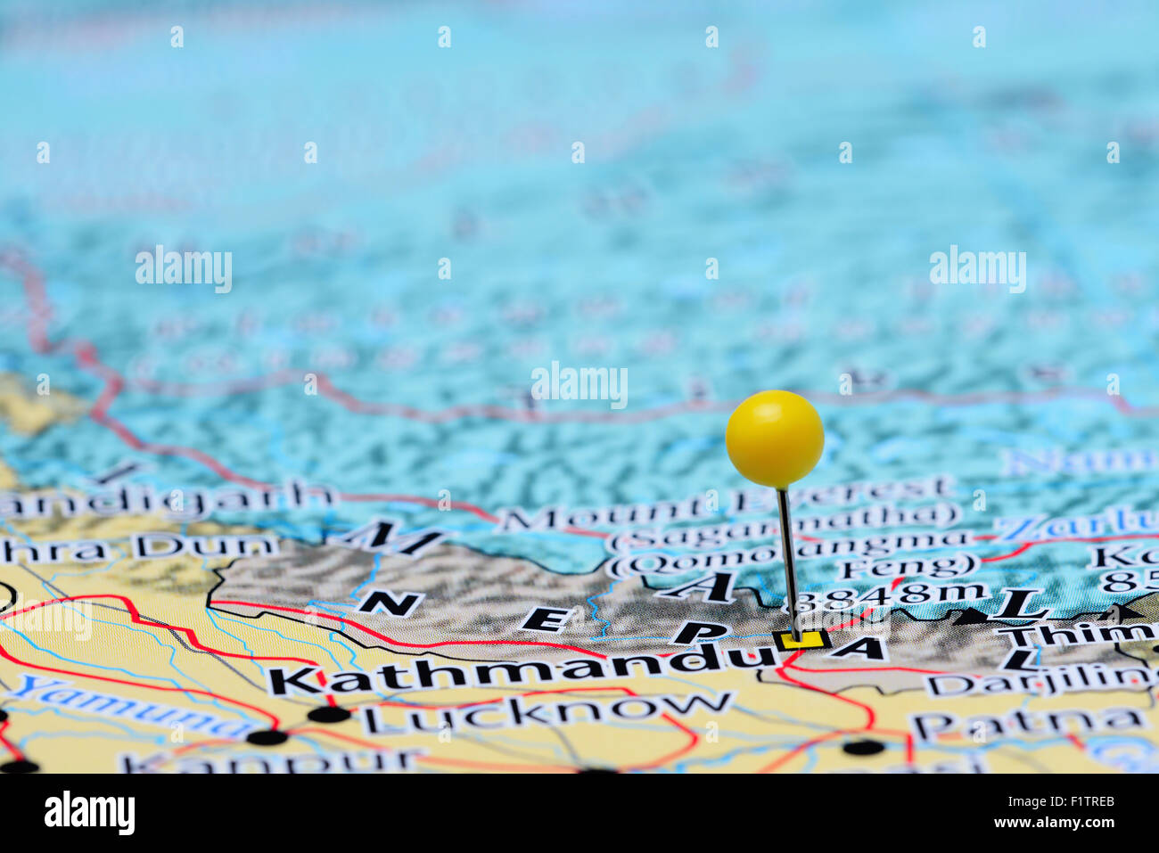 Kathmandu map hi-res stock photography and images - Alamy