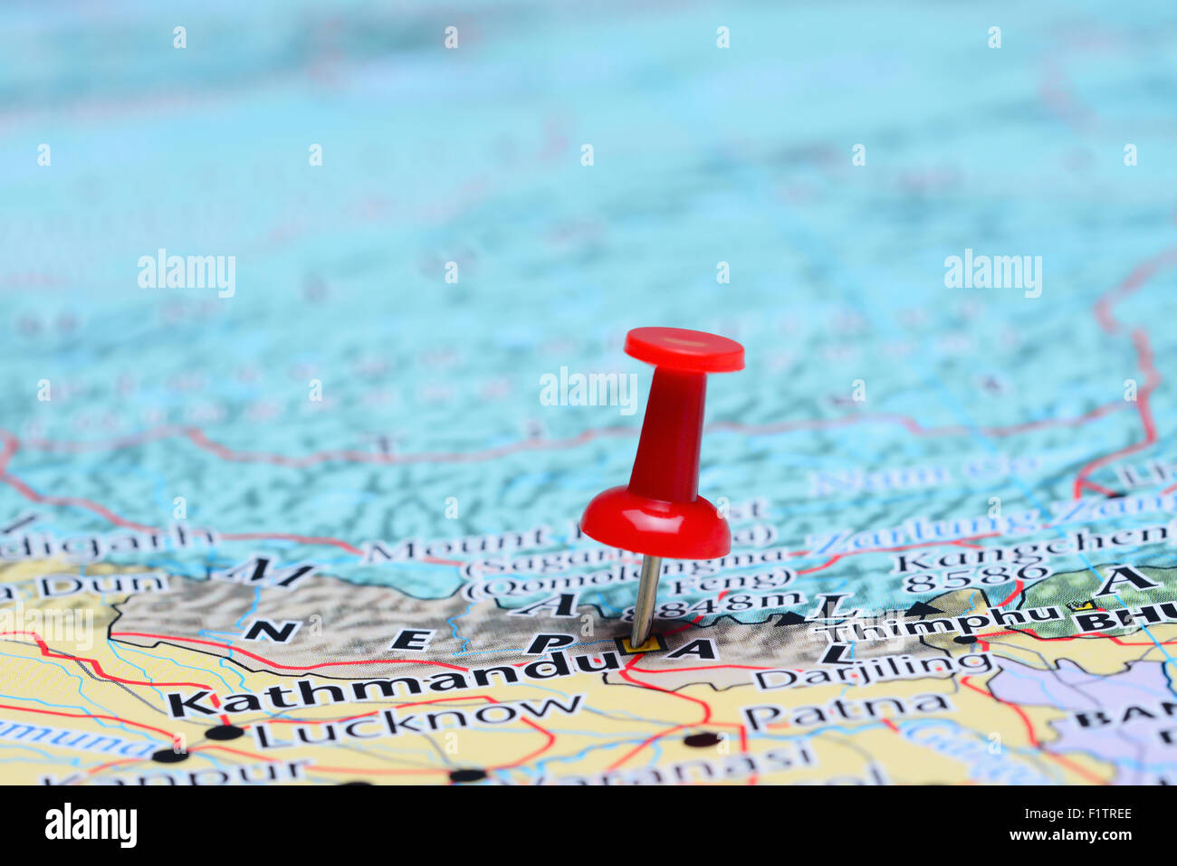 Map of kathmandu hi-res stock photography and images - Alamy