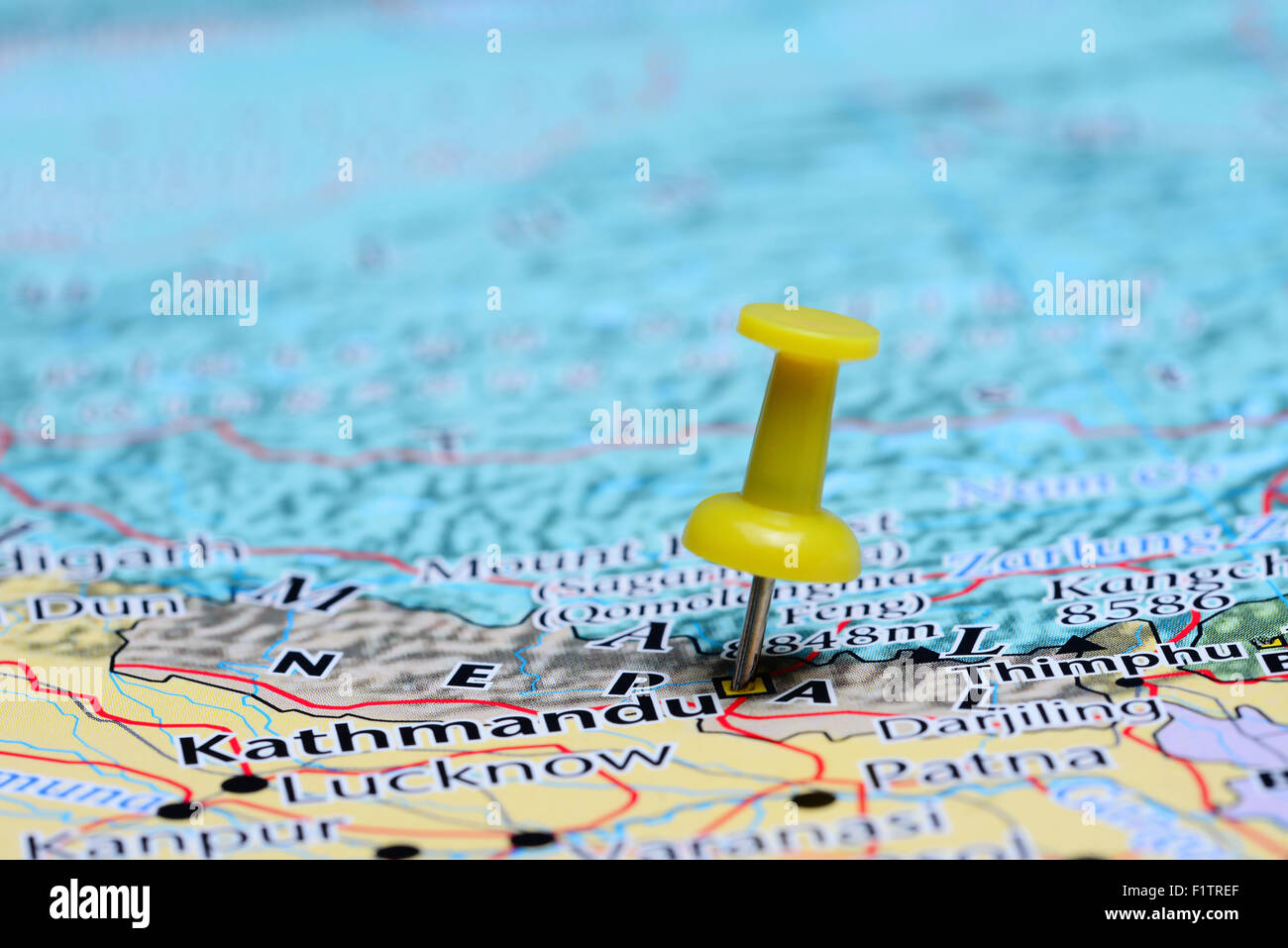 Map of kathmandu hi-res stock photography and images - Alamy