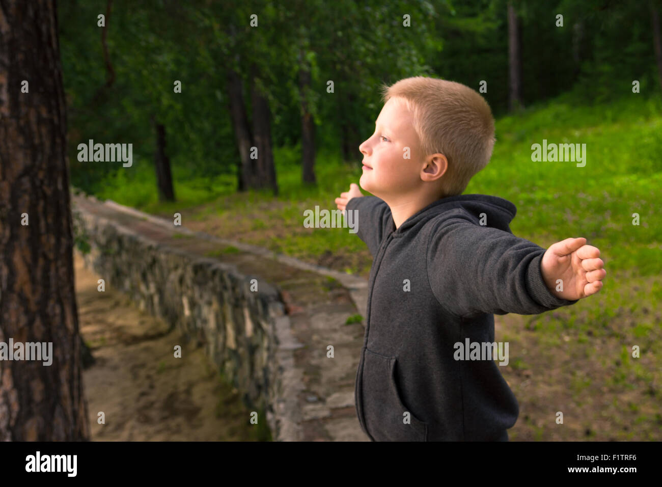 Breathing exercises boy hi-res stock photography and images - Alamy