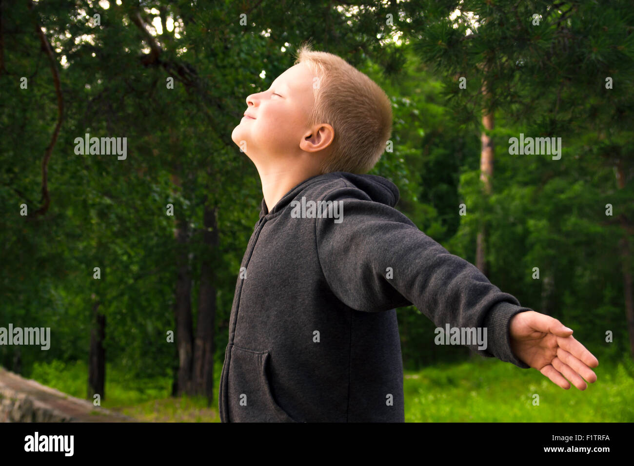 Child practice fitness and pranayama (deep breathing exercises) in the ...