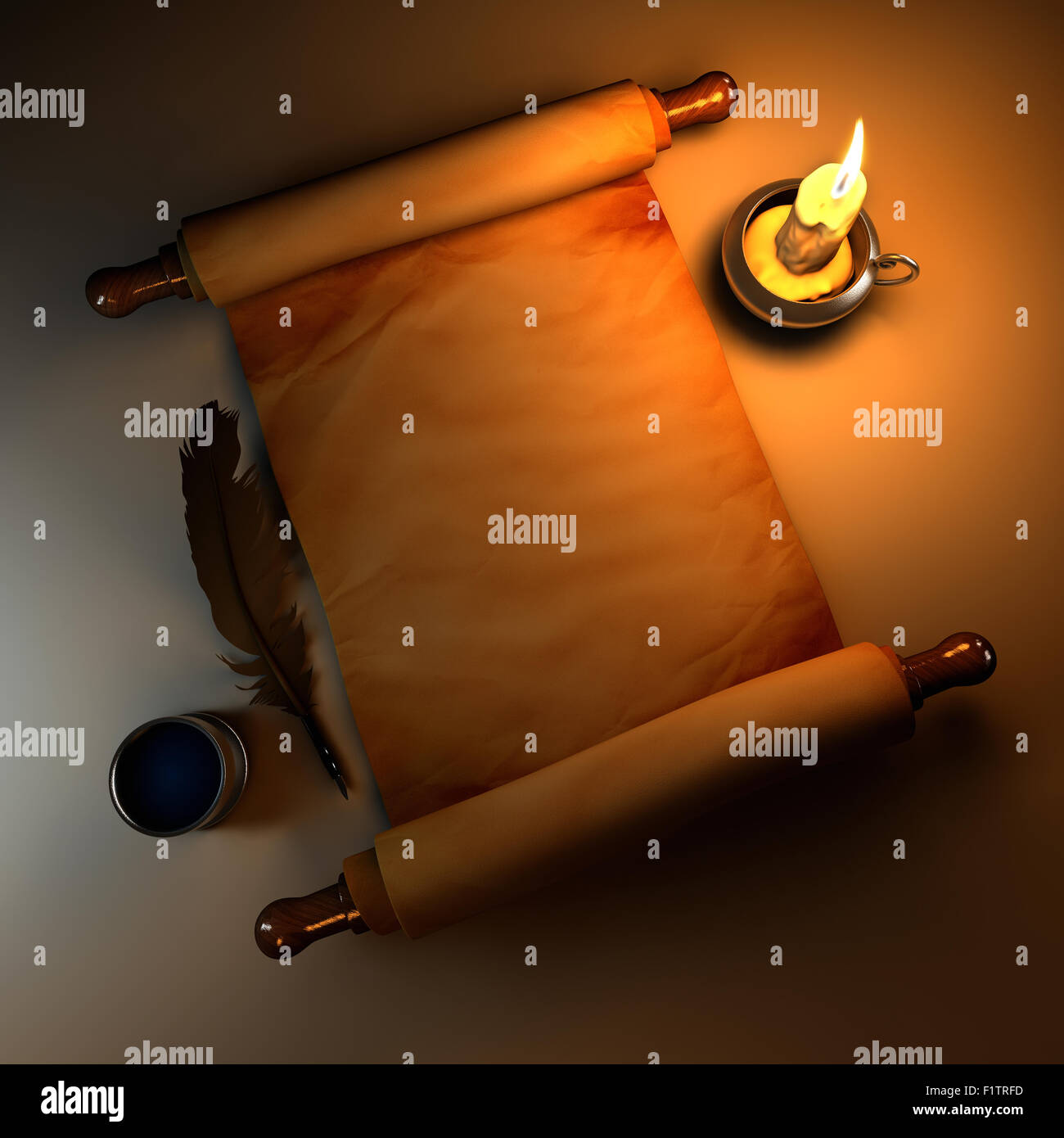 Parchment scroll medieval hi-res stock photography and images - Alamy