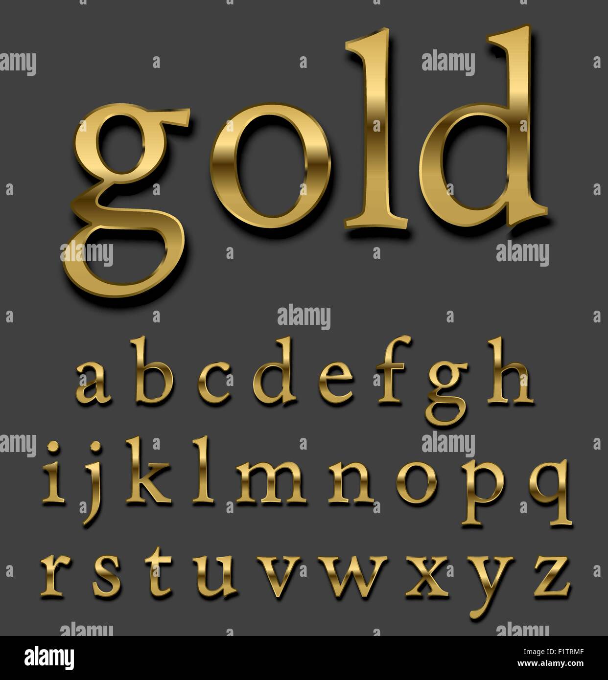 Gold font Stock Vector Image & Art - Alamy