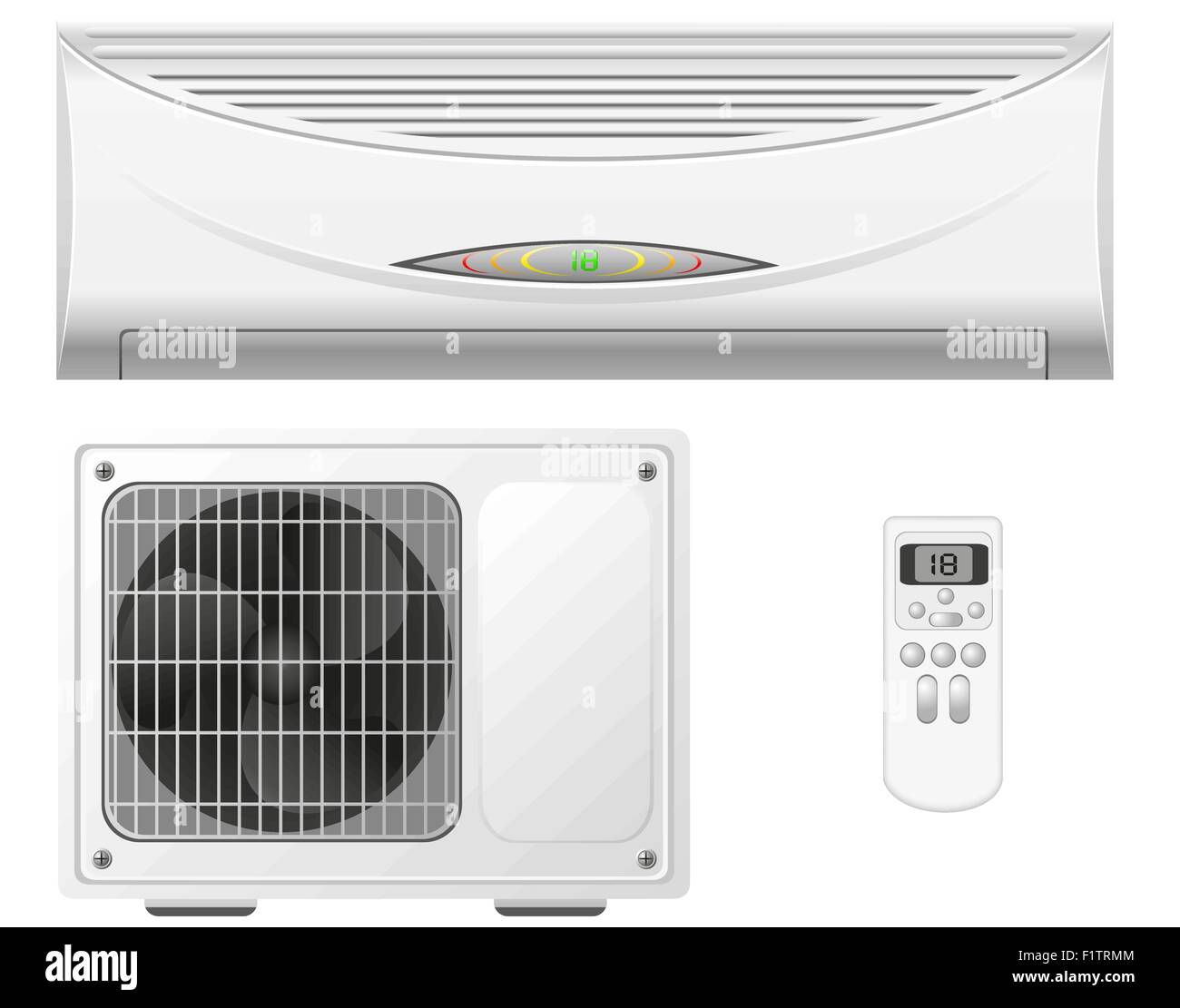 air conditioning split system vector illustration isolated on white ...