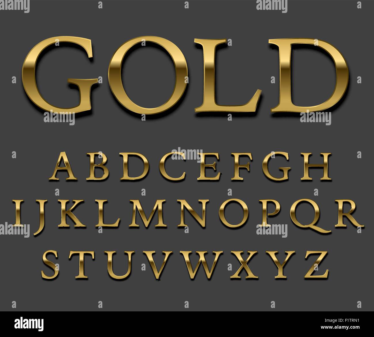 Gold font Stock Vector Image & Art - Alamy
