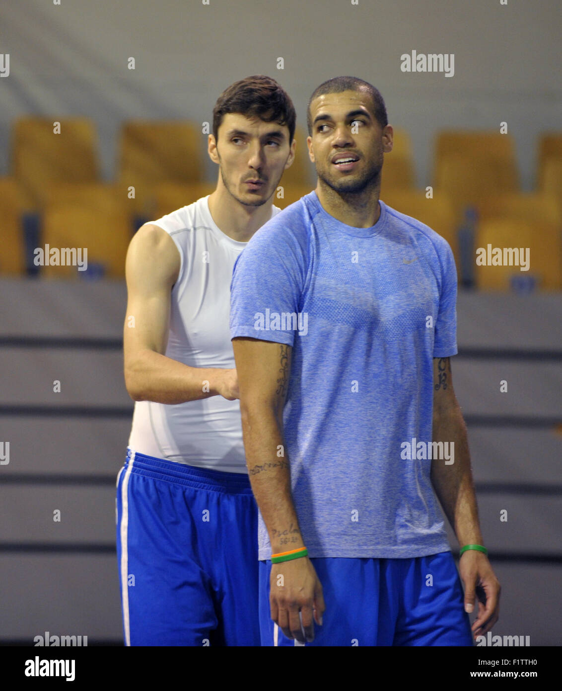 Riga, Latvia. 07th Sep, 2015. From left Czech Jiri Welsch and Blake ...