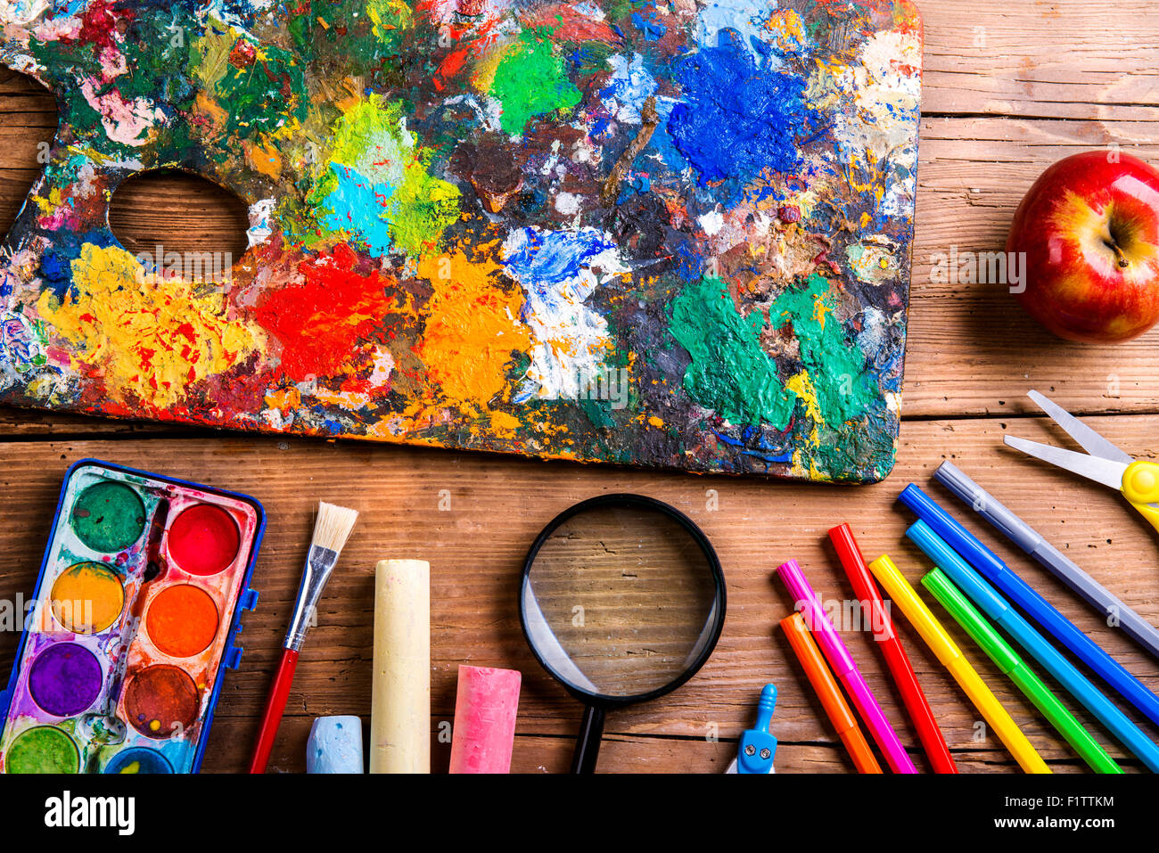 Back to school composition Stock Photo - Alamy