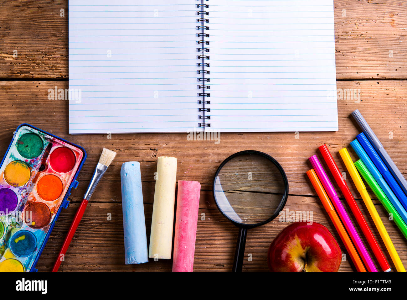 Back to school composition Stock Photo - Alamy