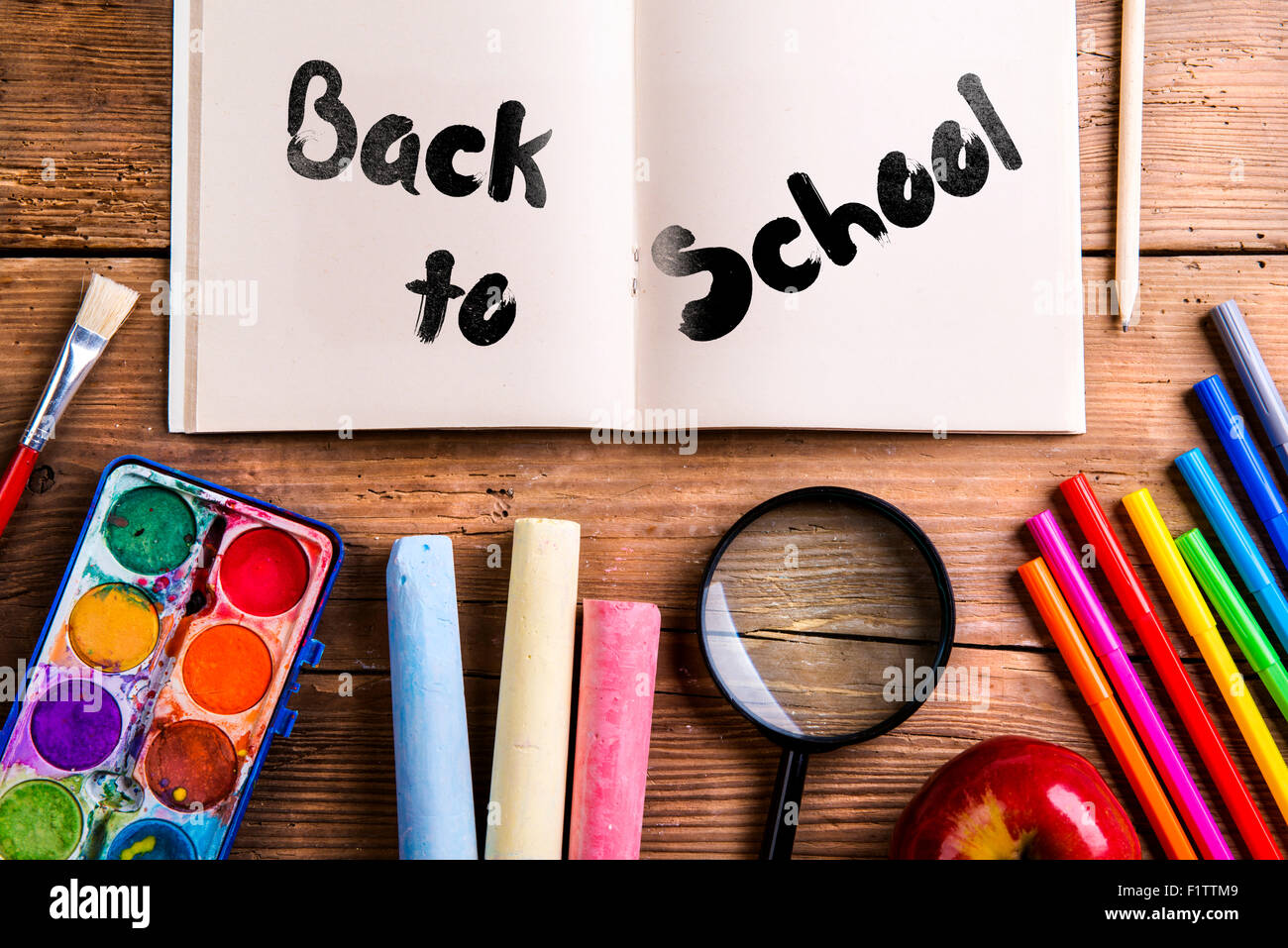 Back to school composition Stock Photo - Alamy