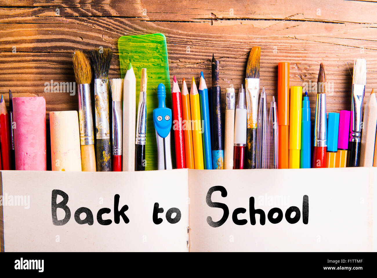 Back to school composition Stock Photo - Alamy