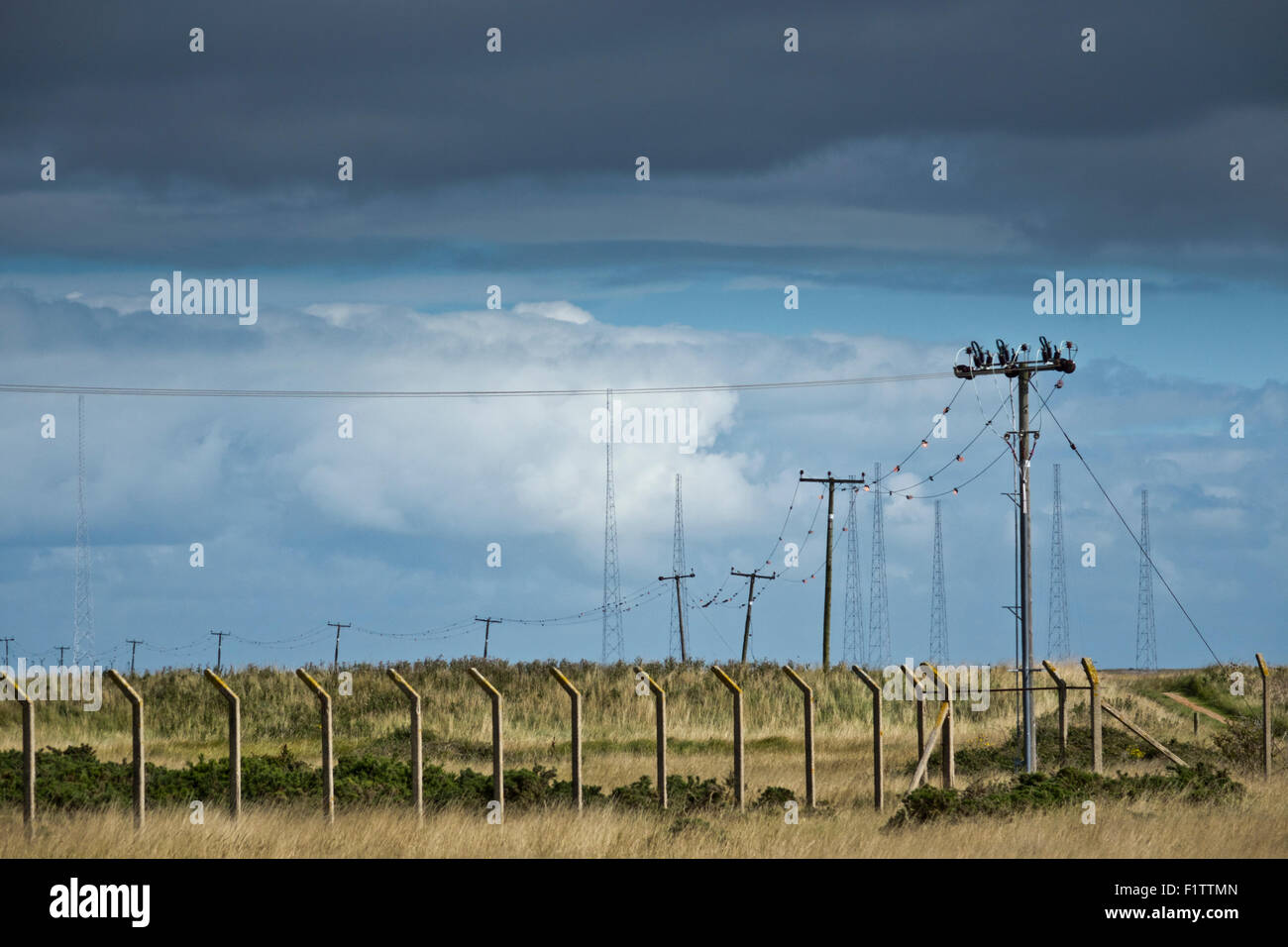 Masts of cobra mist site Stock Photo - Alamy