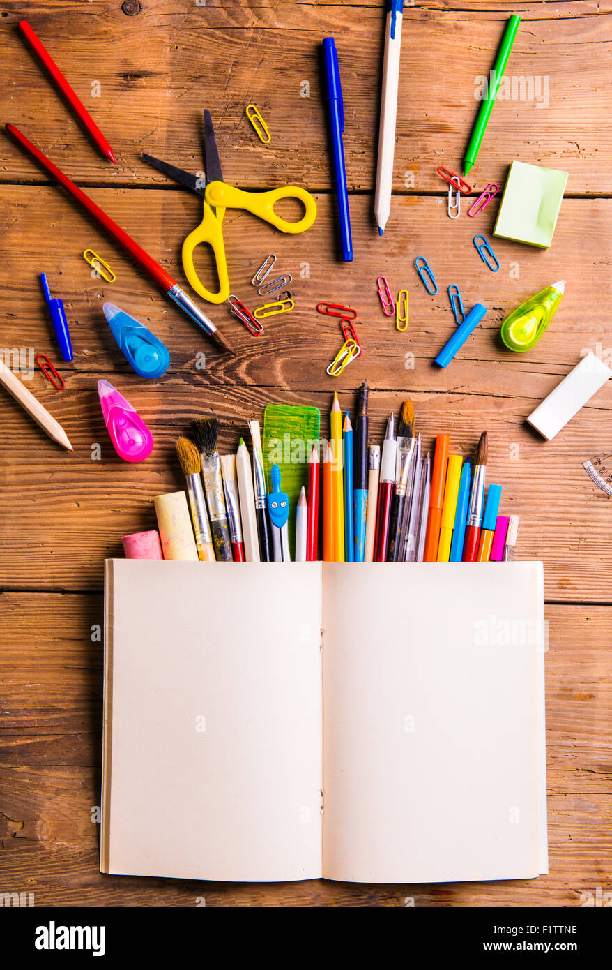 Back to school composition Stock Photo - Alamy