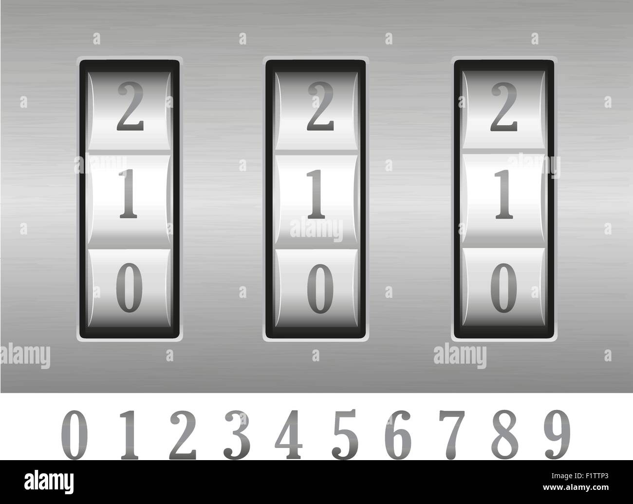 combination lock vector illustration isolated on white background Stock ...