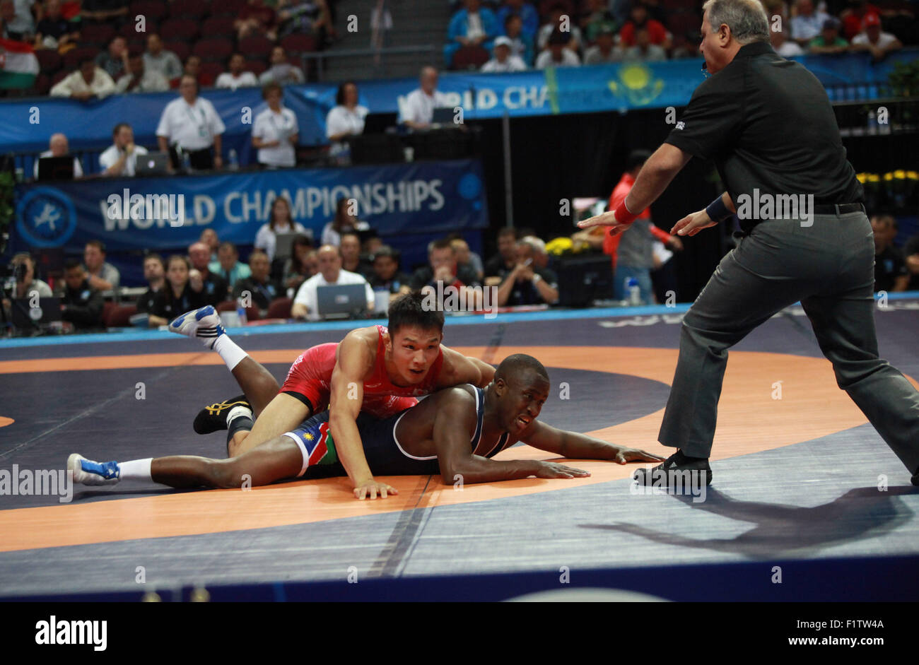 Las Vegas, Nevada, USA. 7th Sep, 2015. Japan's TZumi defeats Namibia's ...