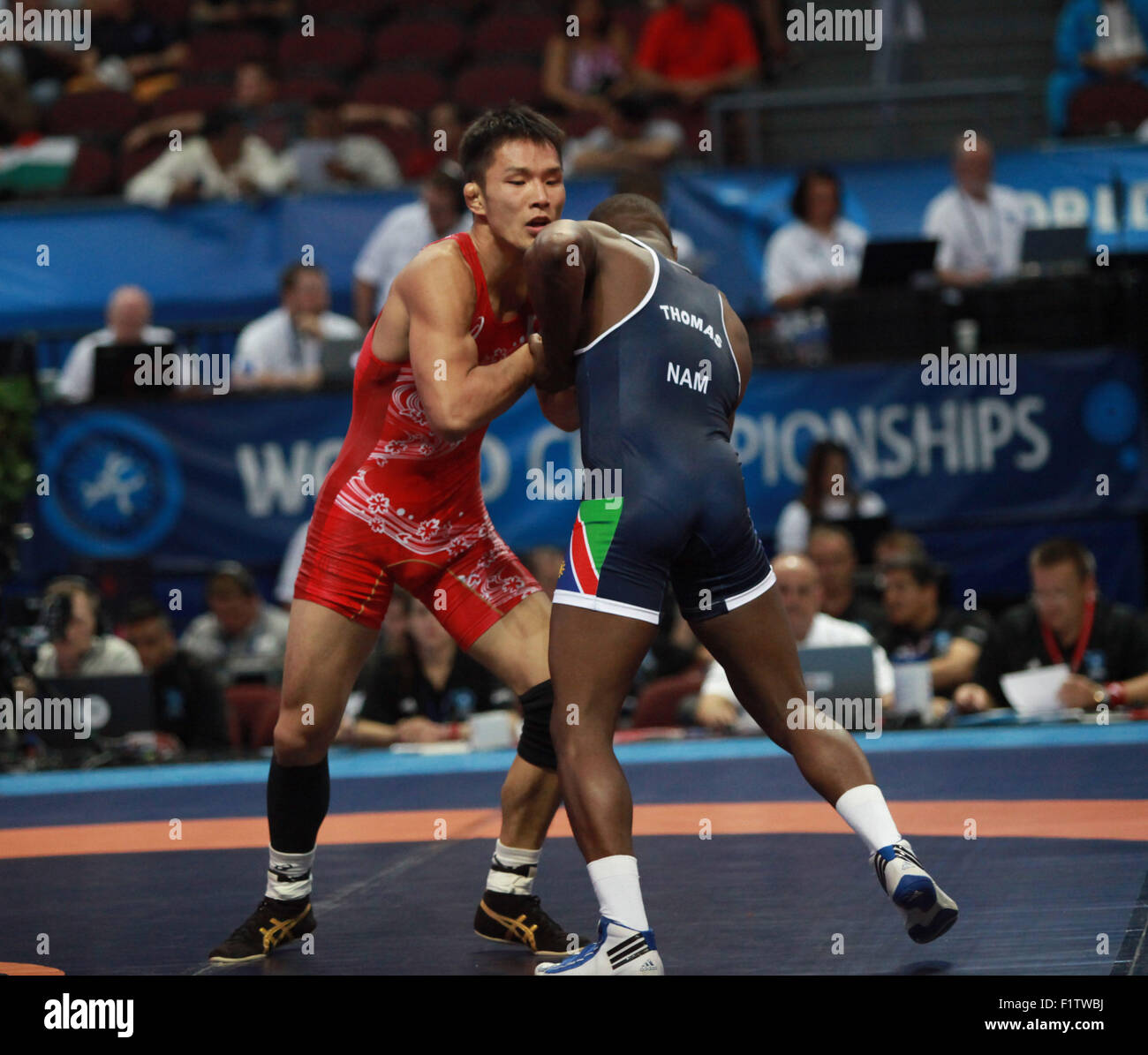 Las Vegas, Nevada, USA. 7th Sep, 2015. Japan's TZumi defeats Namibia's ...