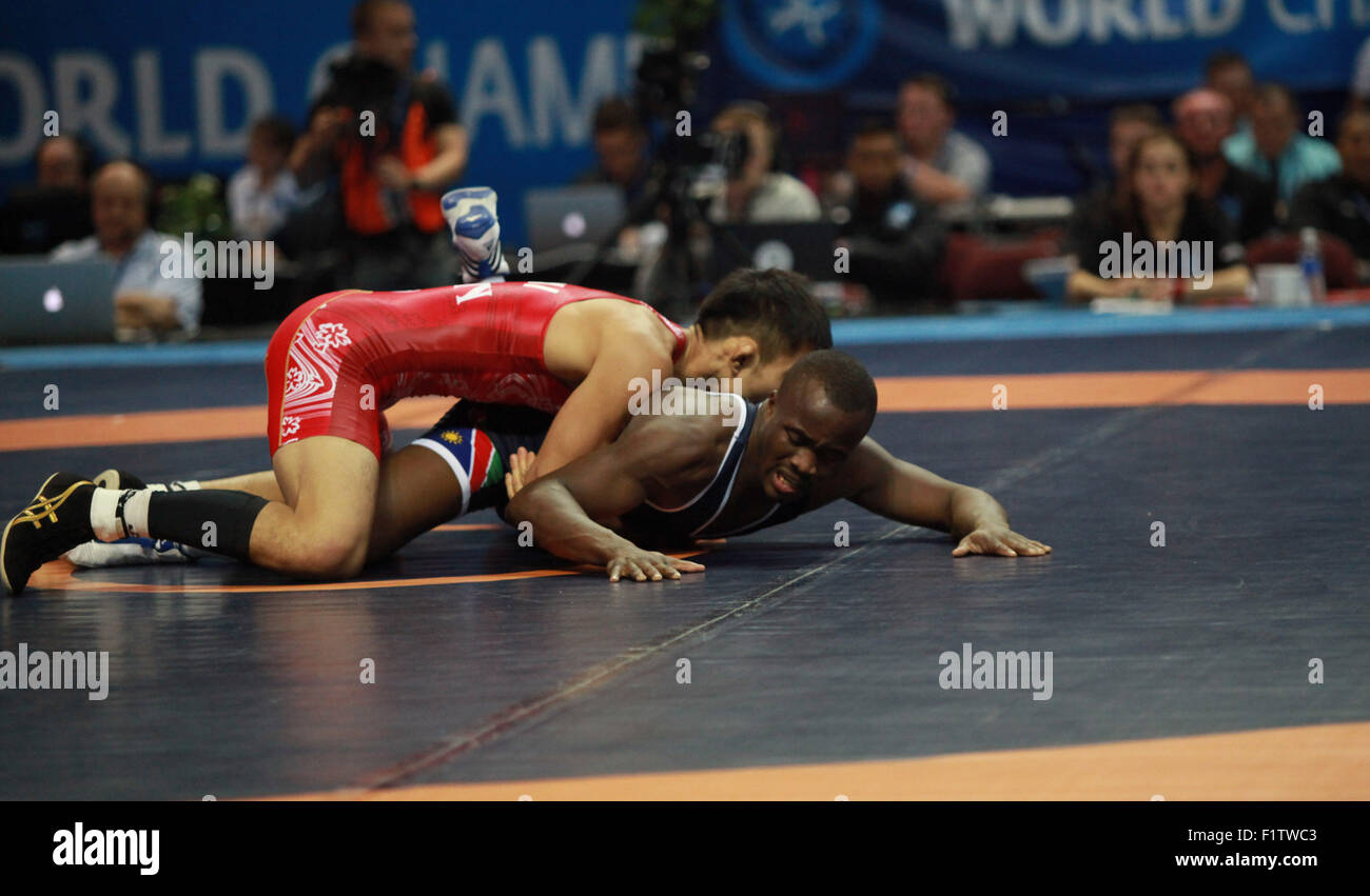 Las Vegas, Nevada, USA. 7th Sep, 2015. Japan's TZumi defeats Namibia's ...