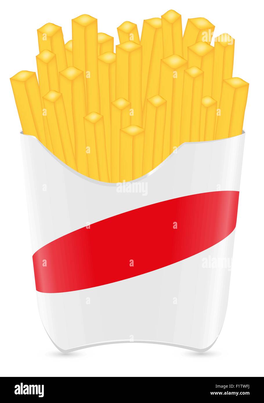 fries potato vector illustration isolated on white background Stock ...