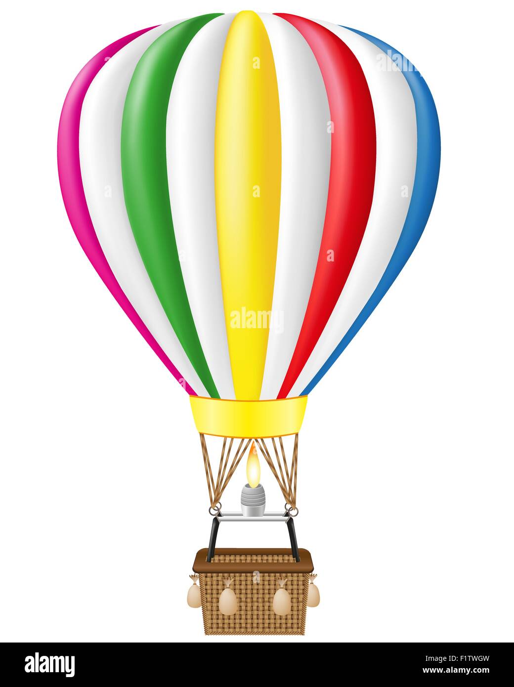 hot air balloon vector illustration isolated on white background Stock ...