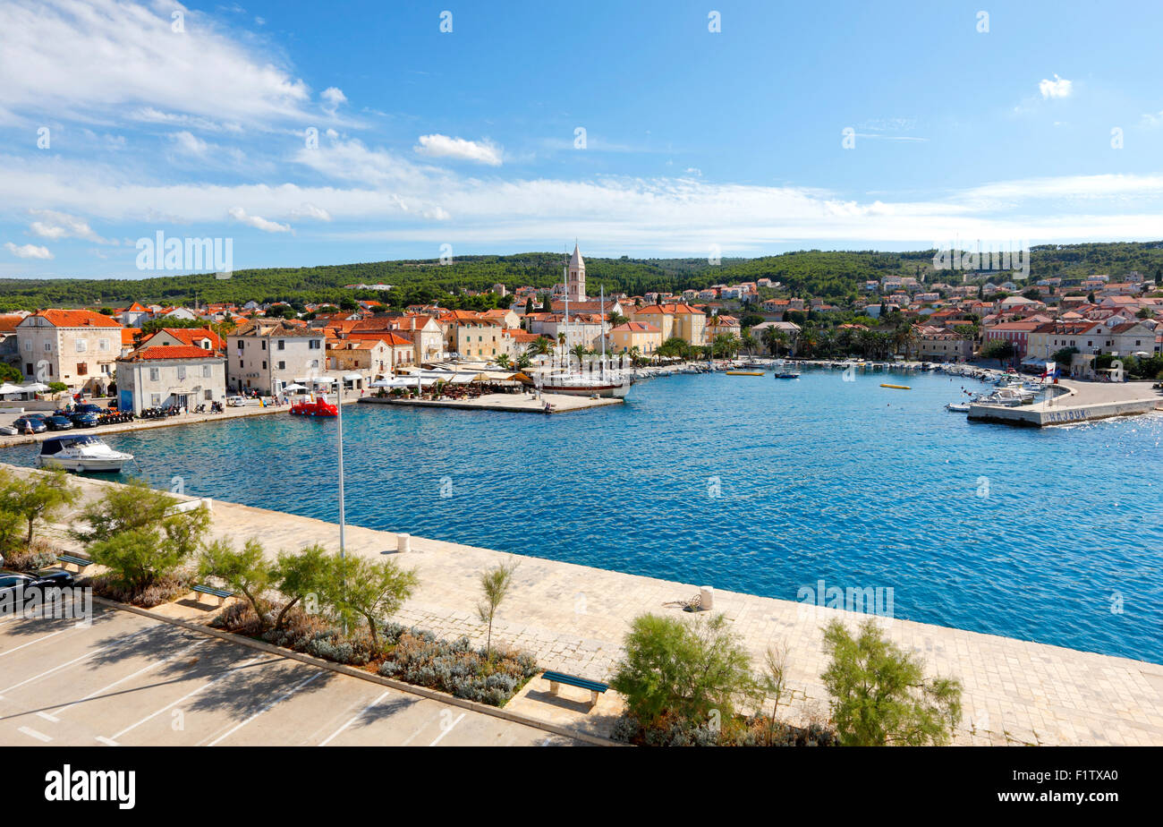 Supetar town on island Brac, Croatia Stock Photo - Alamy