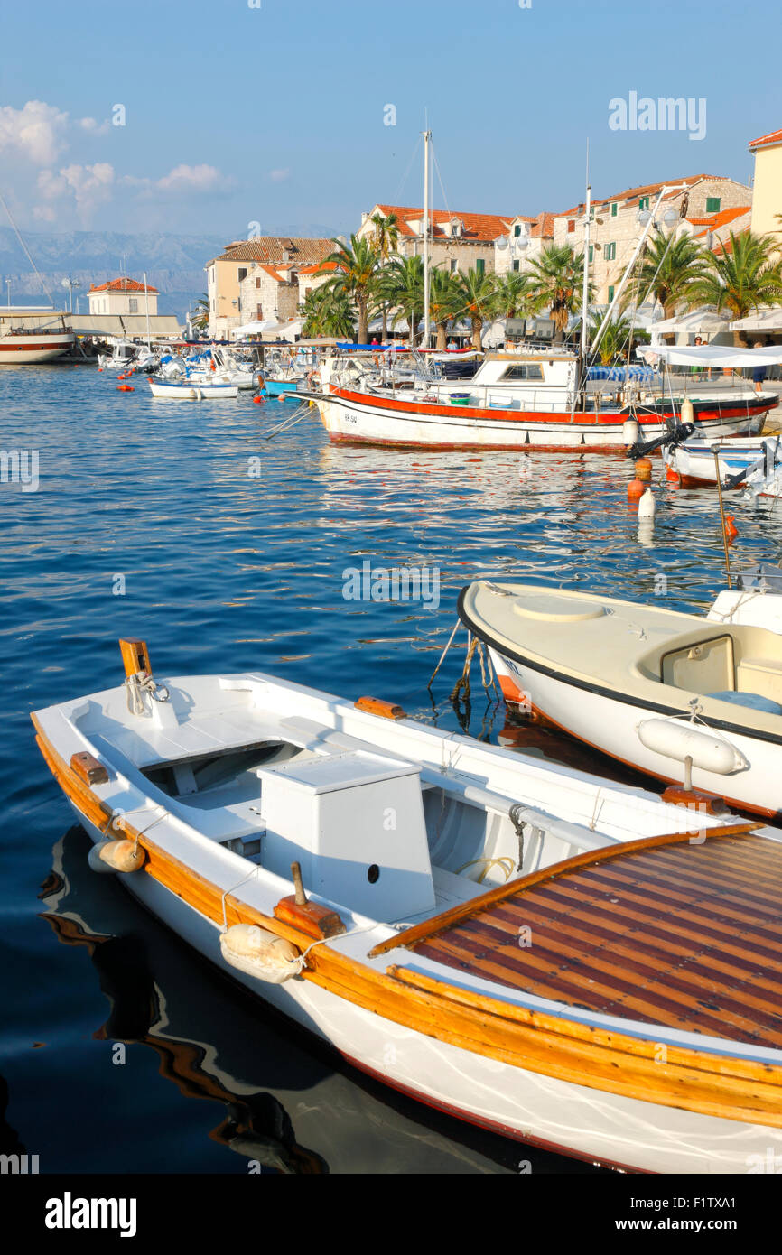 View to Supetar harbor, island Brac Stock Photo - Alamy