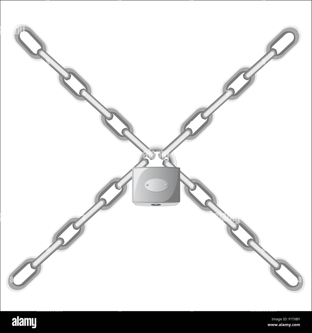 lock and chains vector illustration isolated on white background Stock ...