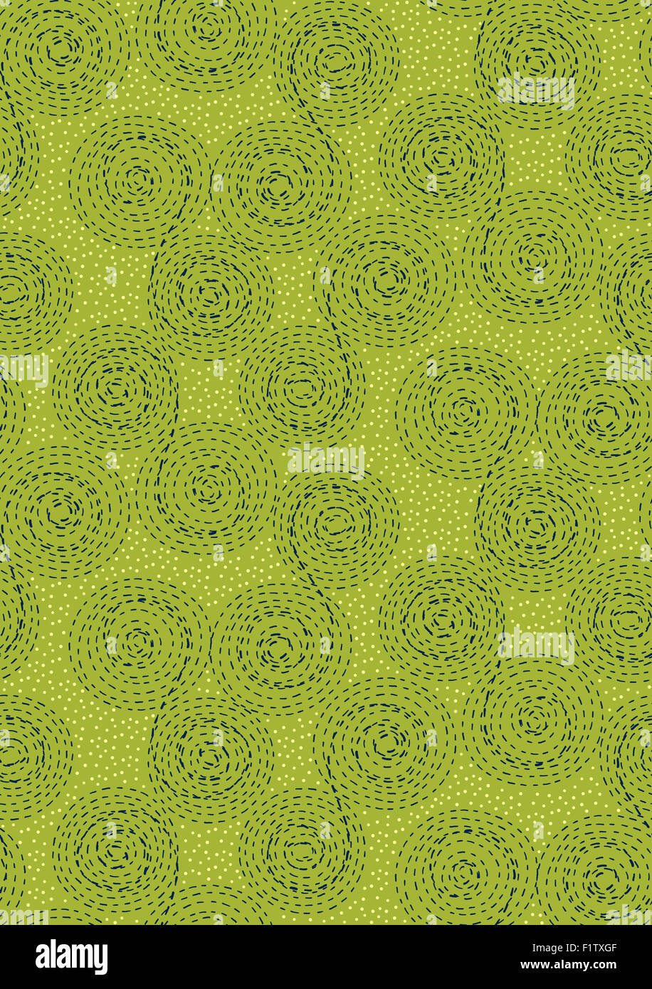 Abstract seamless pattern background. Dashed line swirls, spirals ...