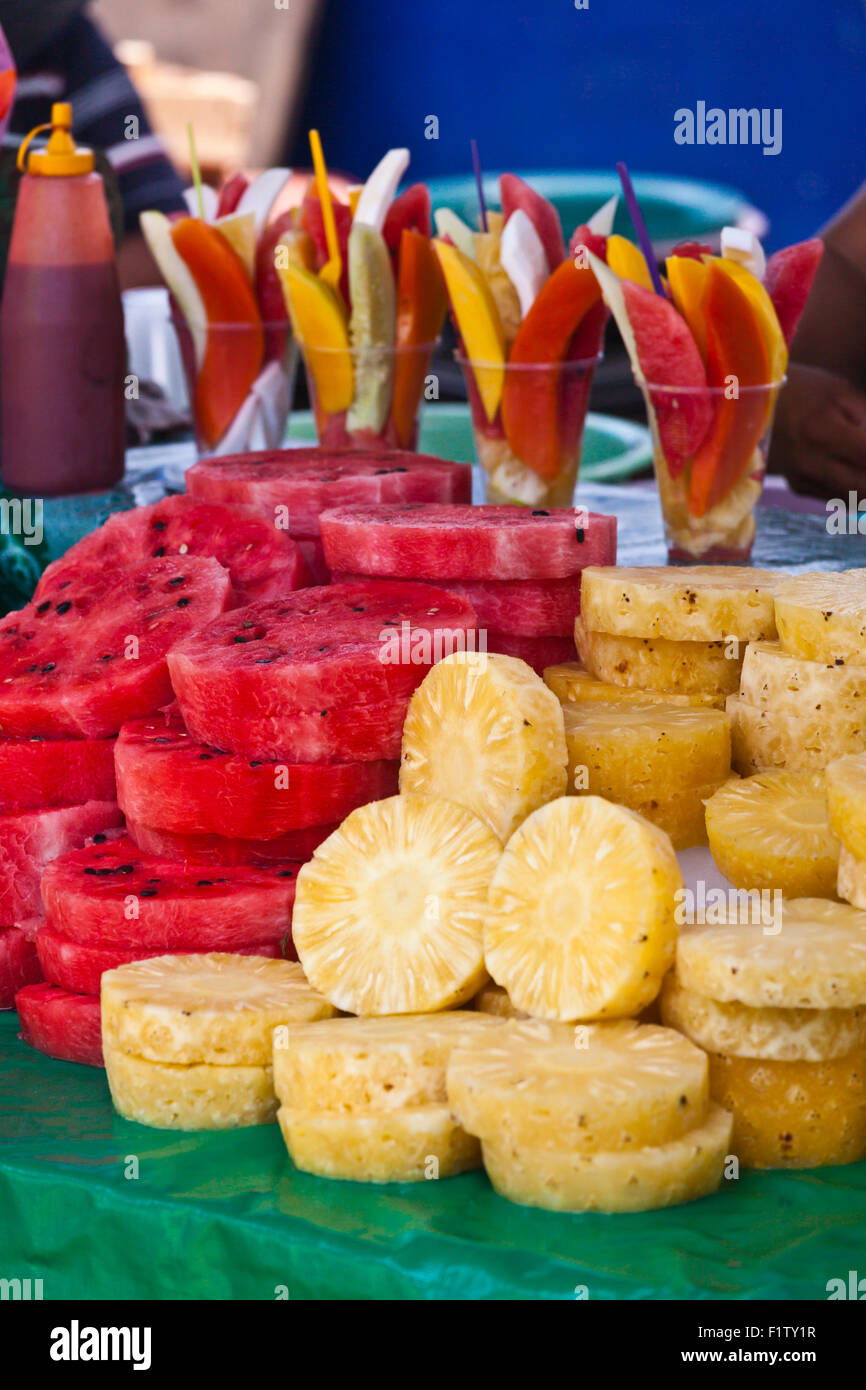 Papaya pineapple watermelon with hi-res stock photography and images ...