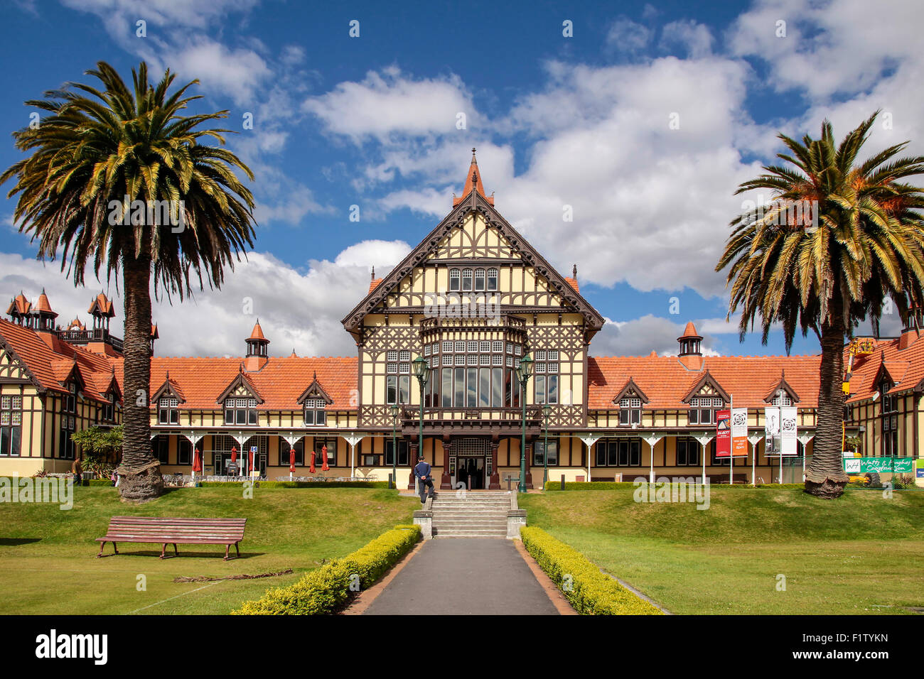 Former Bath House Tudor Towers, Rotorua, New Zealand Stock Photo - Alamy