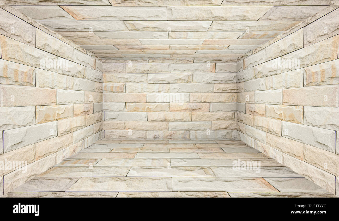 Empty Brick room with walls and floor Stock Photo - Alamy
