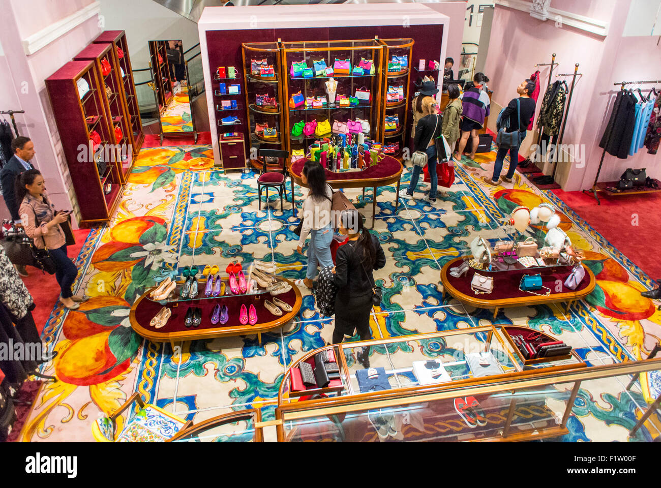 Paris, France, Aerial Scene inside French Department Store, Le ...