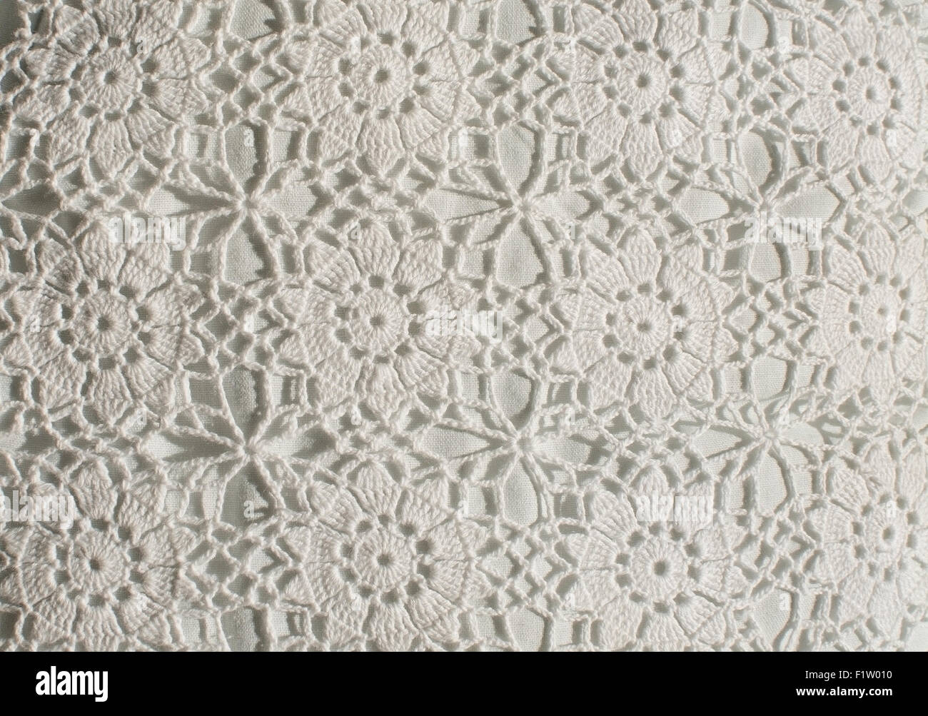 White crochet pattern with flower circles background Stock Photo - Alamy