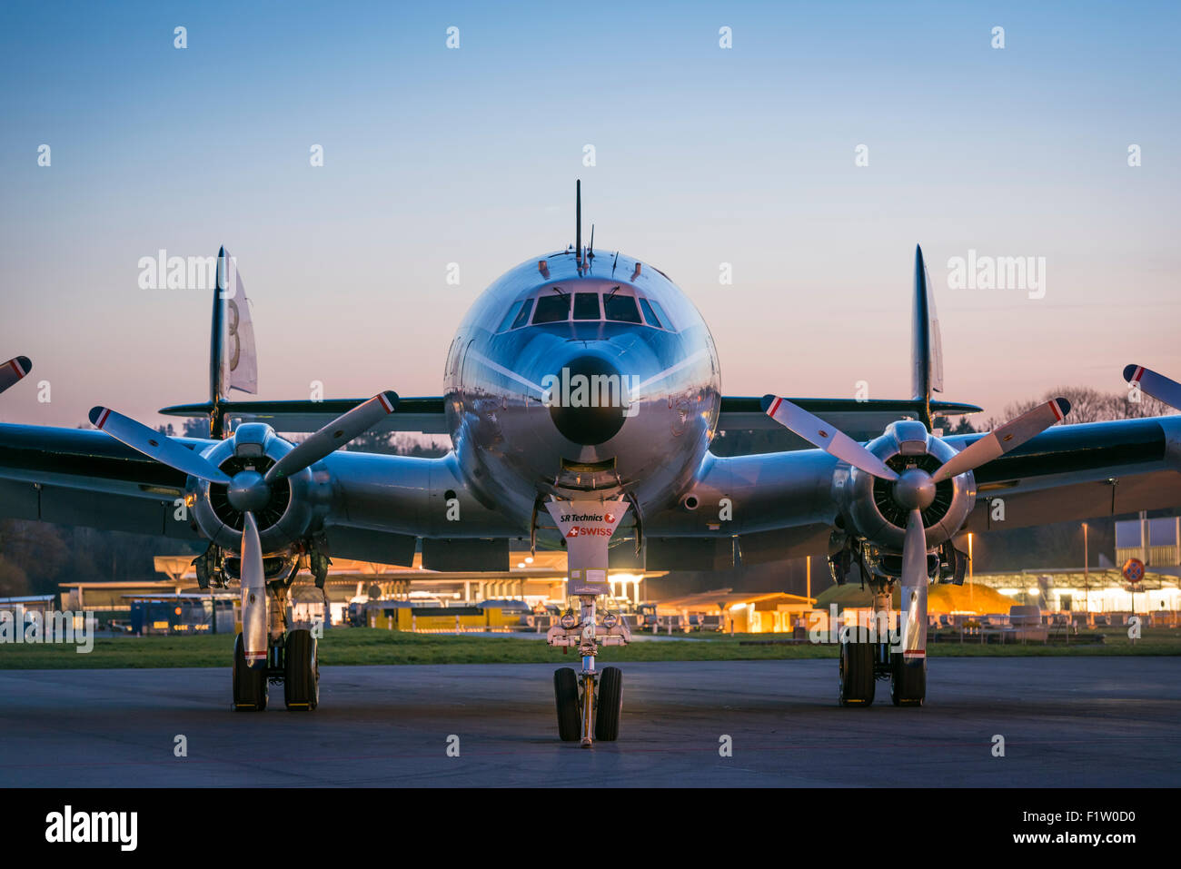 Classic vintage aircraft Lockheed L-1049 Super Constellation "HB-RSC ...