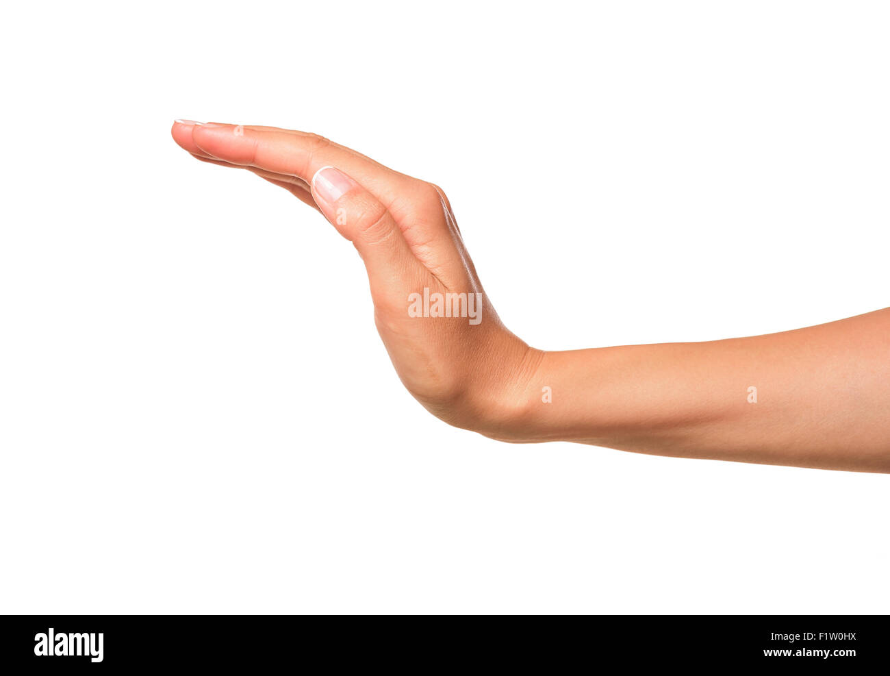 Woman open hand Stock Photo - Alamy