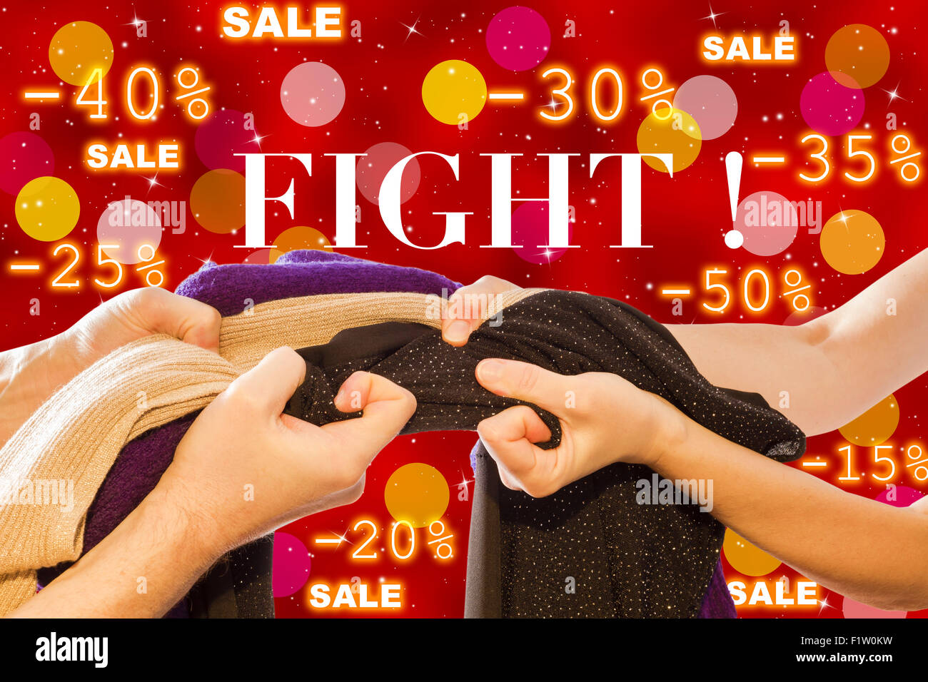 Black friday fight hi-res stock photography and images - Alamy