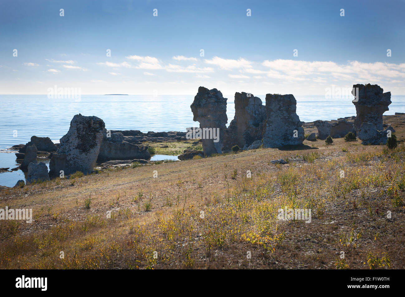 rocks at the coast of asunden island, near slite, gotland, sweden Stock ...
