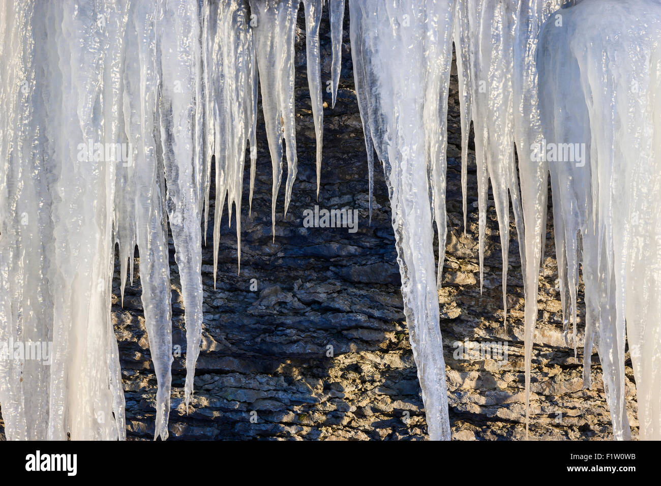 Ice icicles on rocks hi-res stock photography and images - Alamy