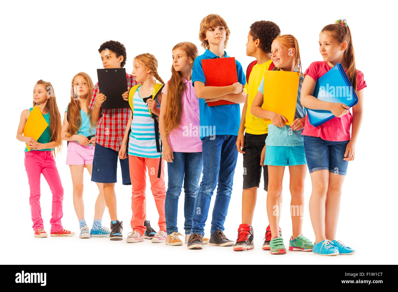 Kids Standing In Line Outside