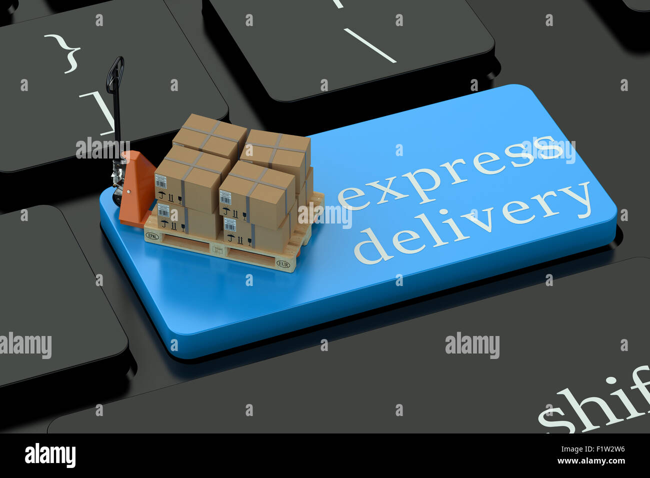 Blue express box hi-res stock photography and images - Alamy